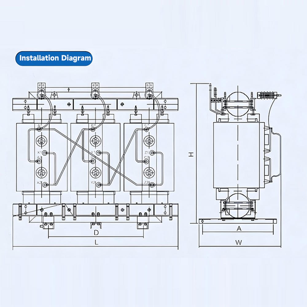 SCB11 2500kva Three Phase Power Distribution Transformer Dry Type - CHH ...